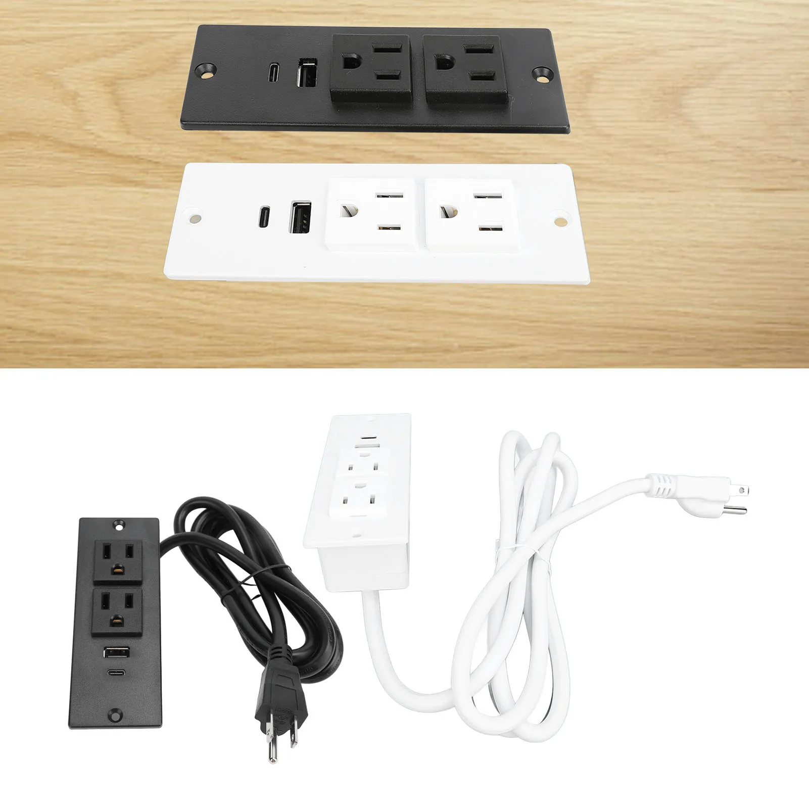 125V Conference Recessed Power Strip Table Socket Furniture Outlet PD ...