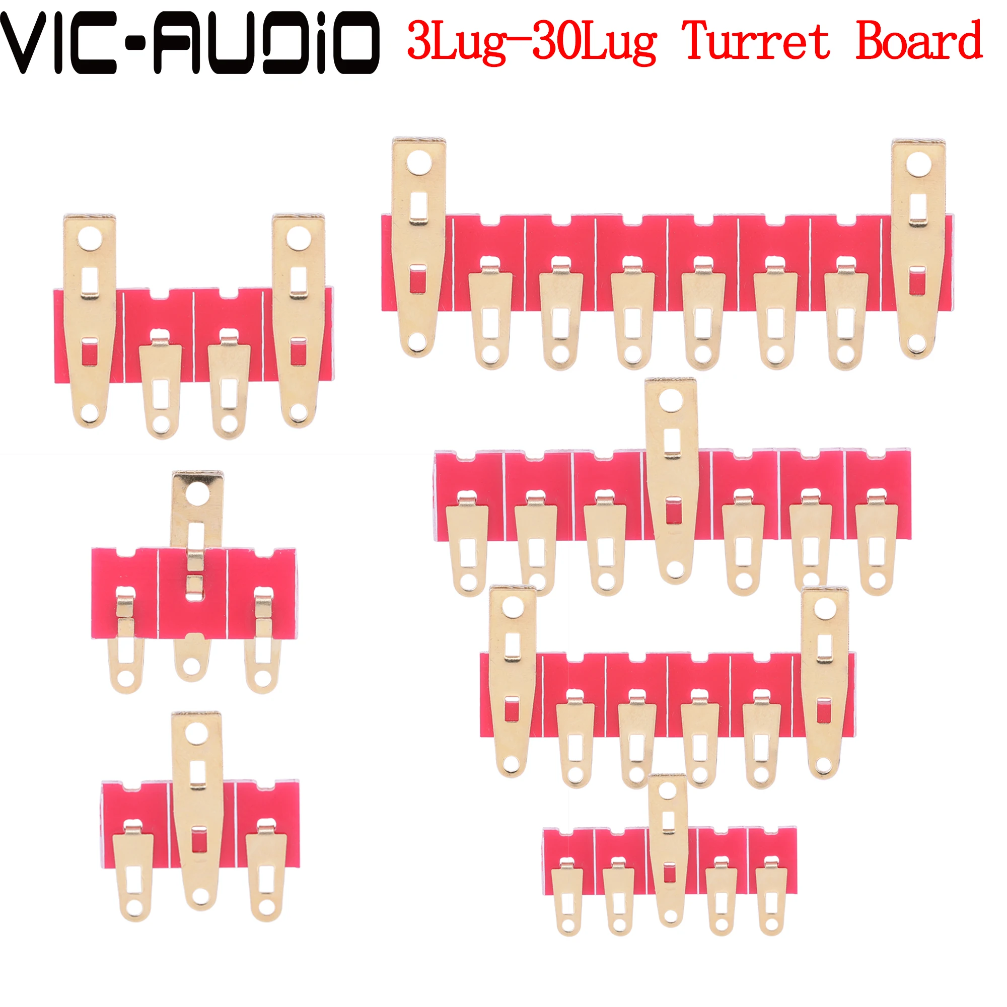 3Lug-5Lug-30Lug-Turret-Board-Gold-Plated-Audio-Tag-Strip-Tag-Board ...