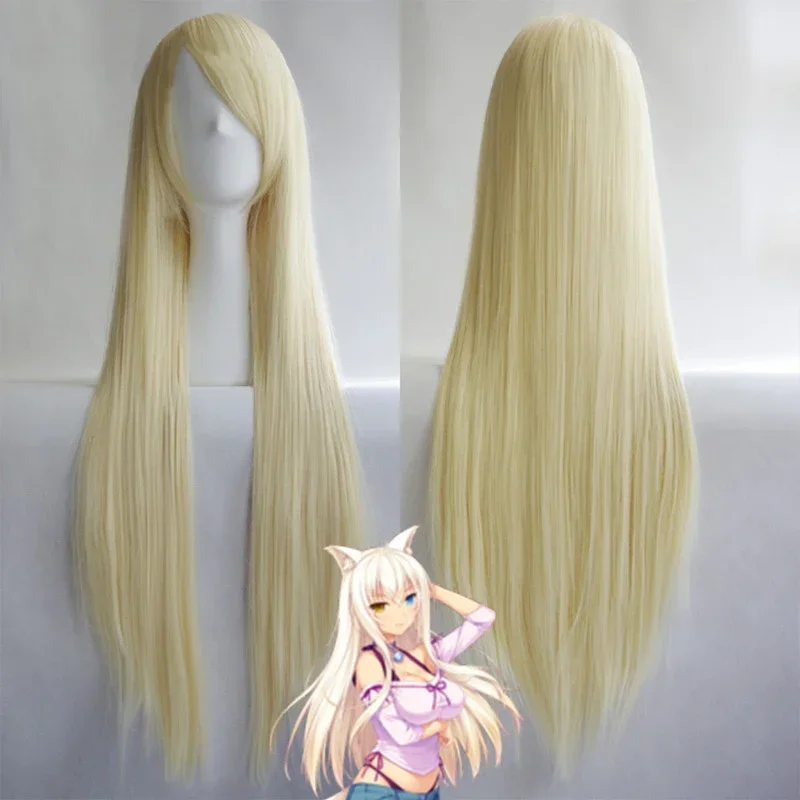 Nekopara-Peluca-de-Cosplay-de-Anime-pelo-rubio-claro-resistente-al ...