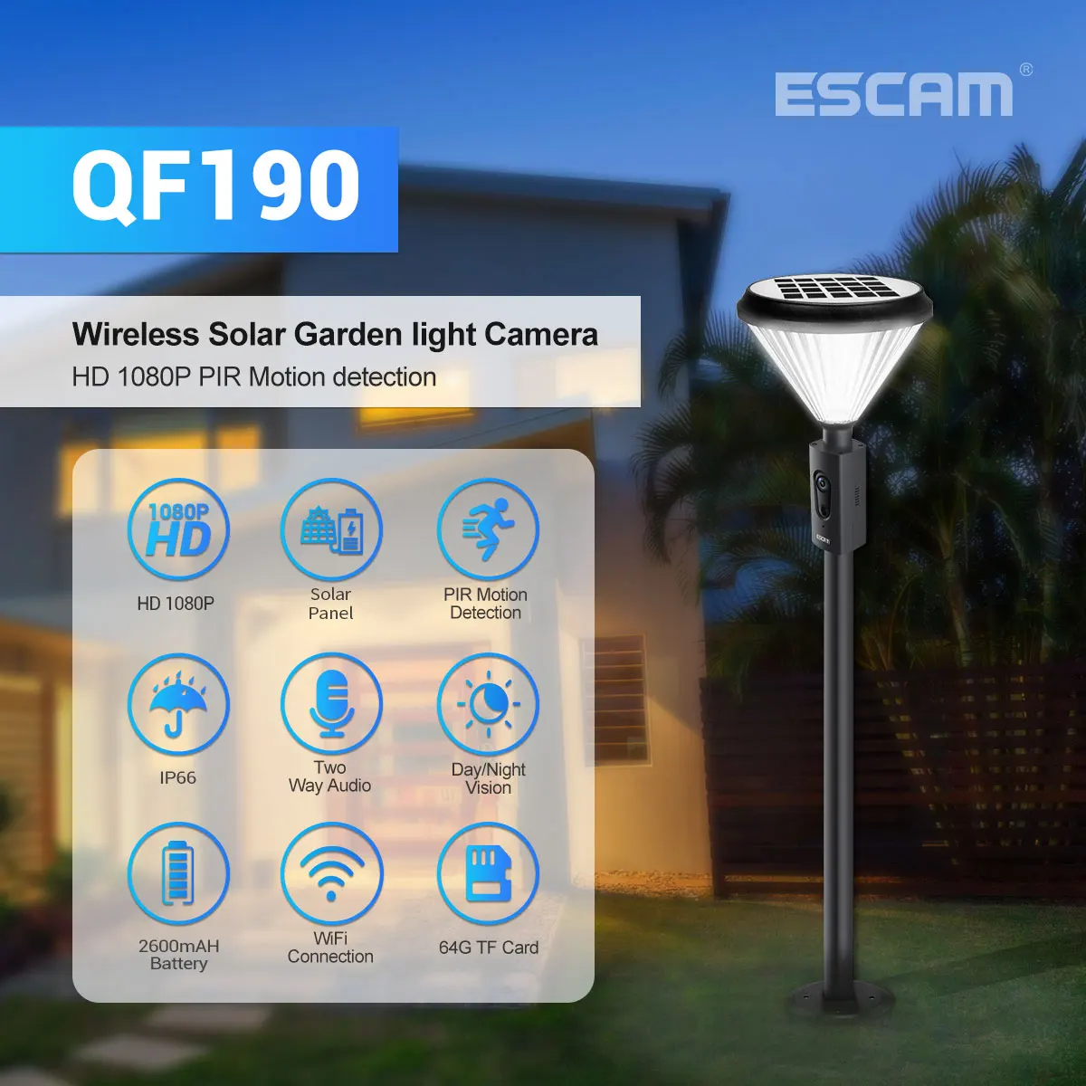 ESCAM-QF190-Wireless-1080P-Garden-Lamp-IP-Camera-PIR-Human-Body ...