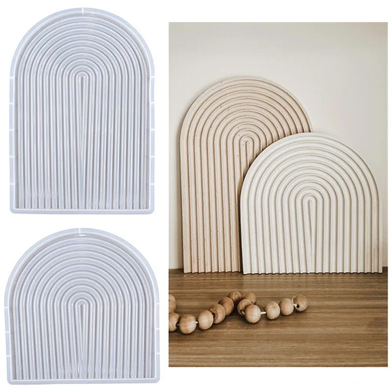 U Shape Tray Silicone Mold DIY Jewelry Display Holder Concrete Cement ...