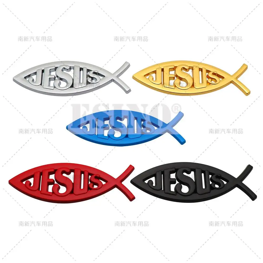 Car Styling 3D Ichthys Ichtus Jesus Fish Christan Fish Metal Badge Rear ...