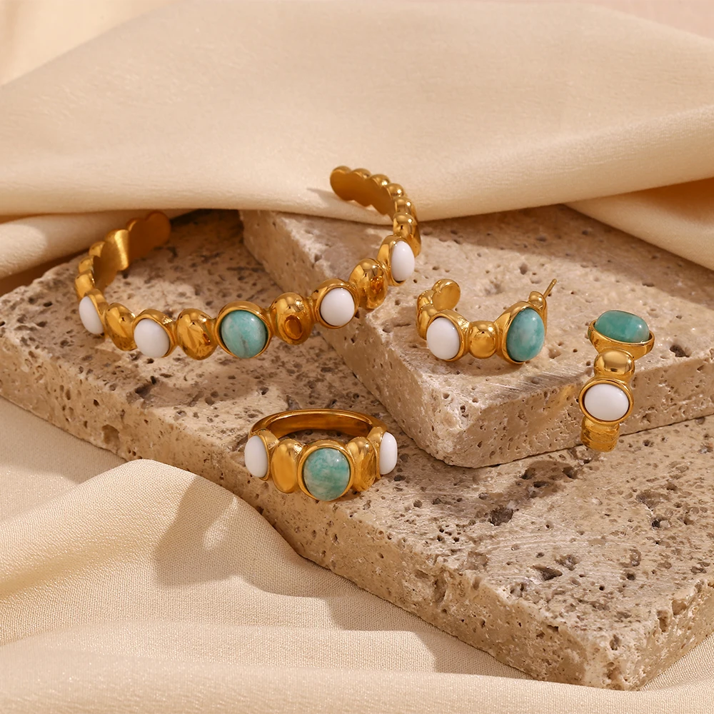 E-B-belle-pulsera-de-acero-inoxidable-chapado-en-oro-de-18K-para-mujer ...