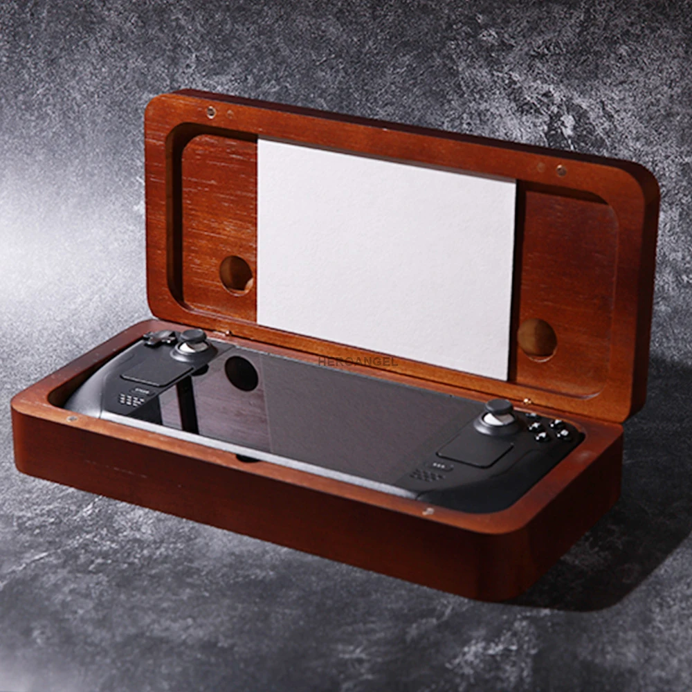 NEW For Steam Deck Wooden Magnetic Hard Storage Table Box Anti-drop ...