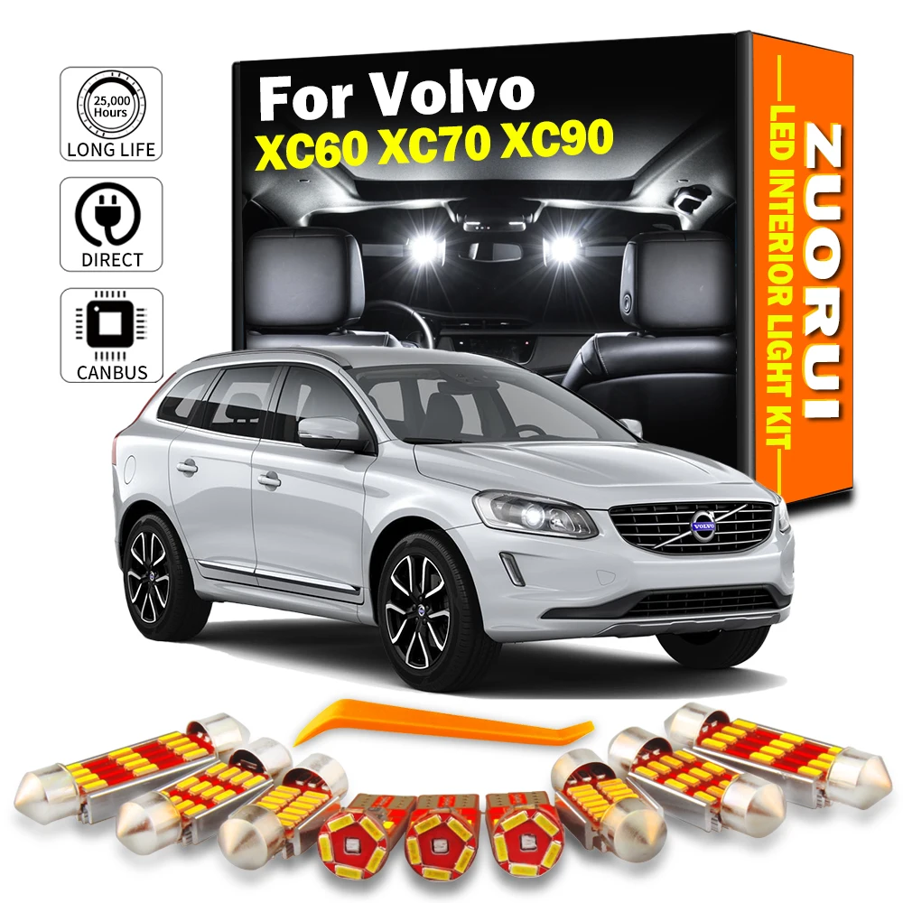 ZUORUI Canbus Car Interior LED Light Kit For Volvo XC60 XC70 XC90 2002 ...