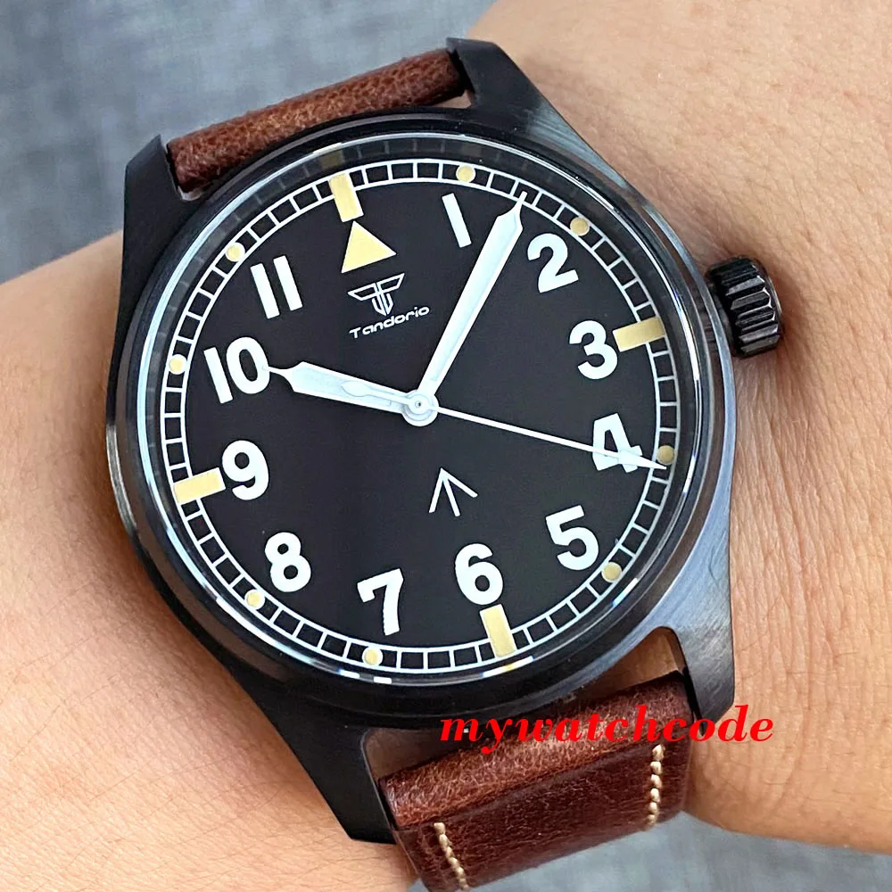 Tandorio 200M Water Resistent NH35 Pilot Watch Waterproof Black ...