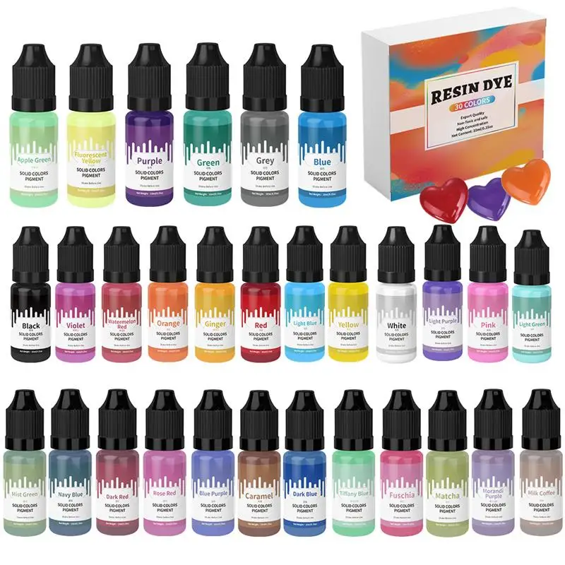 1-set-10ml-Resin-Pigments-DIY-UV-Epoxy-Resin-Mold-Oily-Liquid-Dye ...