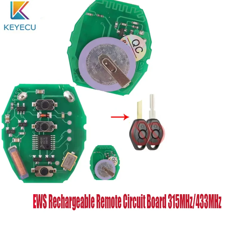 KEYECU EWS Rechargeable Remote Circuit Board for BMW EWS 3 5 7 Series ...