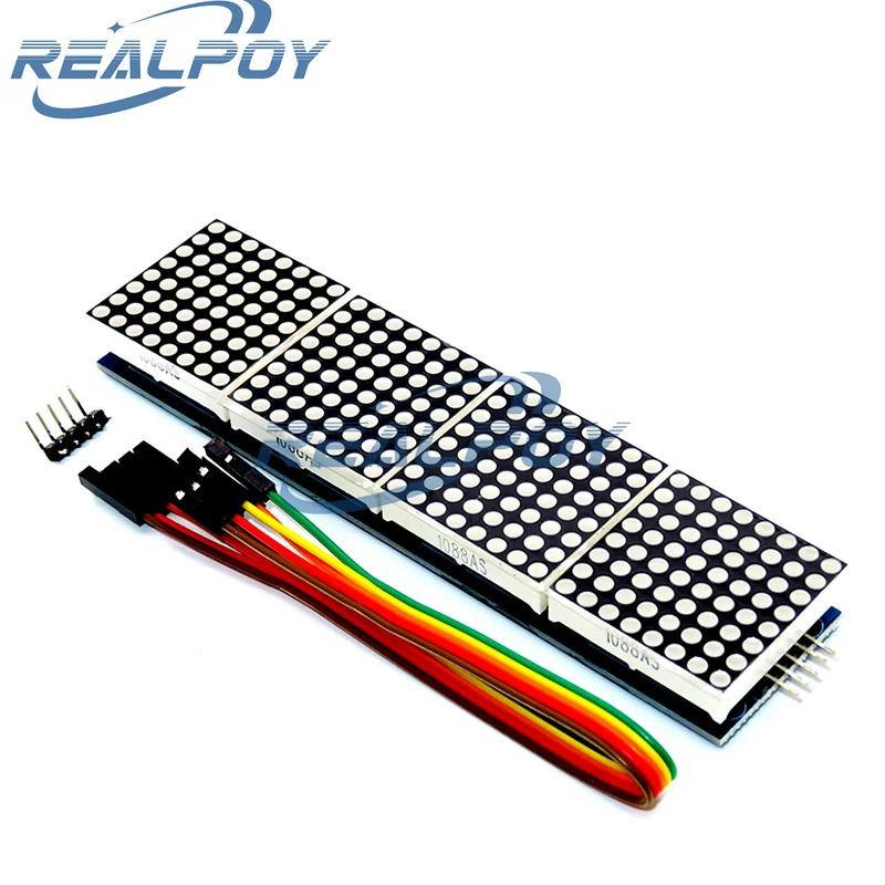Max7219 Dot Matrix Module Control Single Chip Microcomputer Module 4-in ...