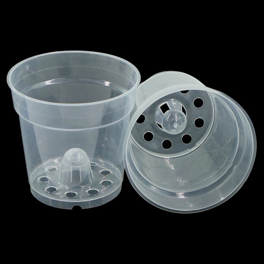 5-50pcs-Round-Seed-Starter-Tray-Transparent-Planter-Nursery-Pots-with ...
