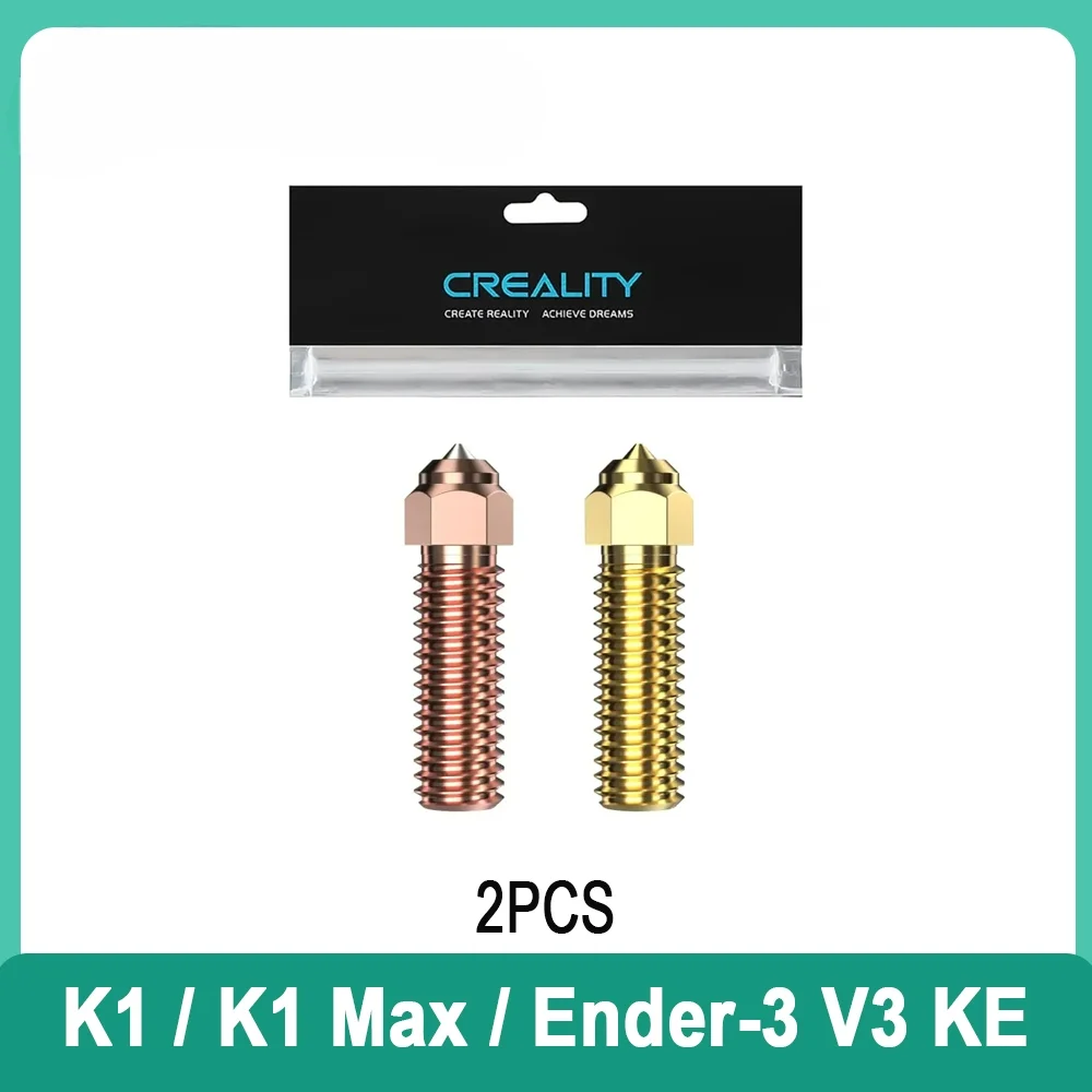 CREALITY Nozzle Kit For Creality K1/K1 Max 0.4mm Hardened Steel / Brass ...