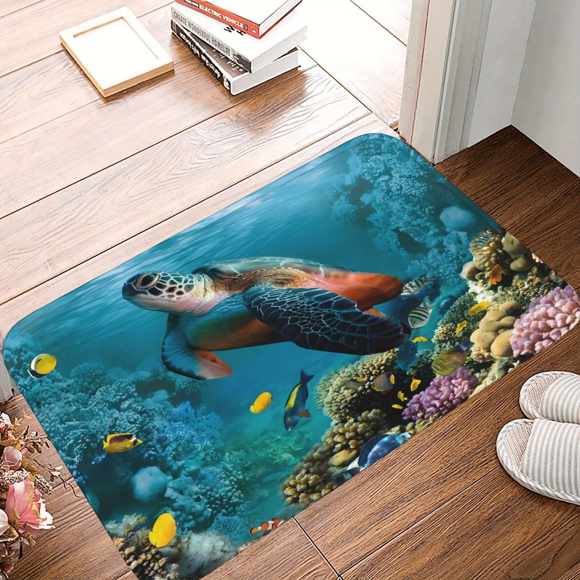 1PC Sea turtle Kitchen Rug Non-Slip Door Mats Pop design Bathroom Rug ...