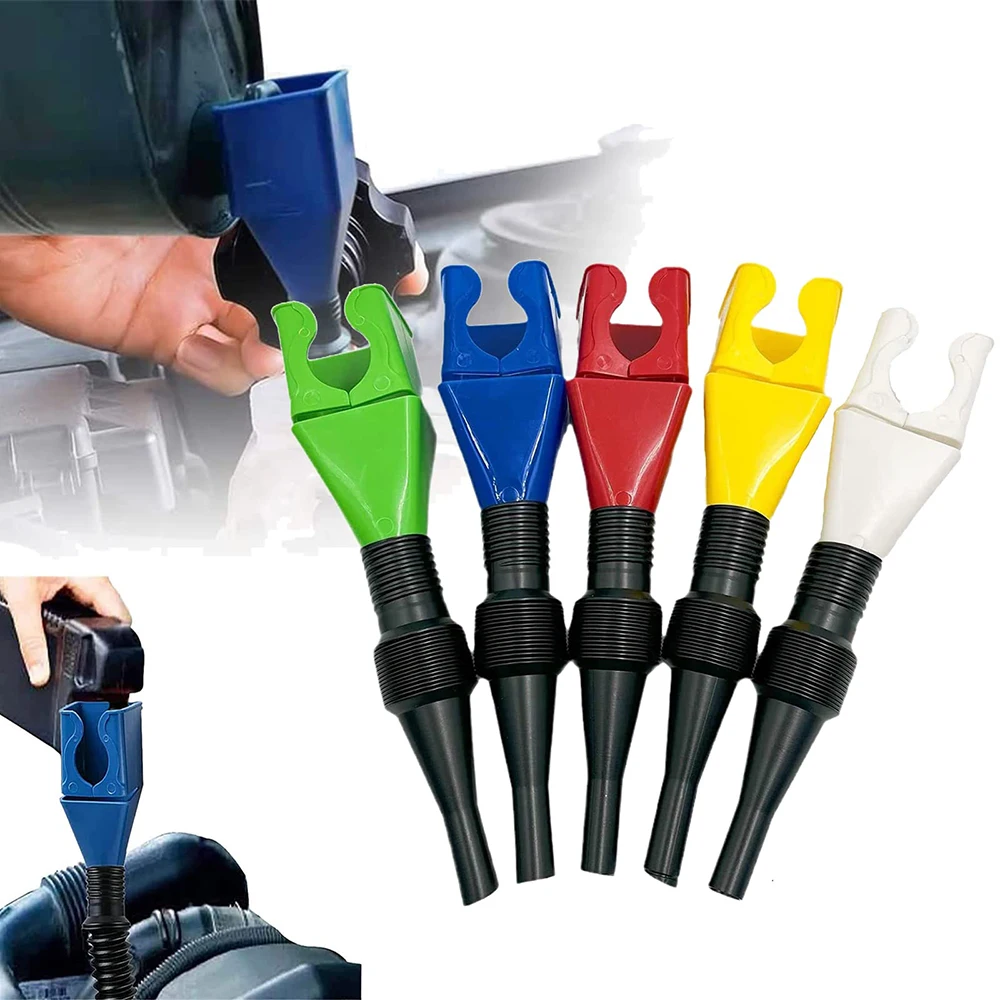 5pcs-Retractable-Auto-Fuel-Funnel-Flexible-Draining-Tool-Snap-Funnel ...