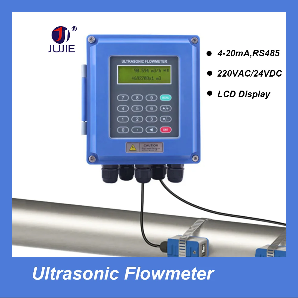 Ultrasonic-Flow-Meter-Digital-Flowmeter-Metal-Or-Plastic-Pipe-Measure ...
