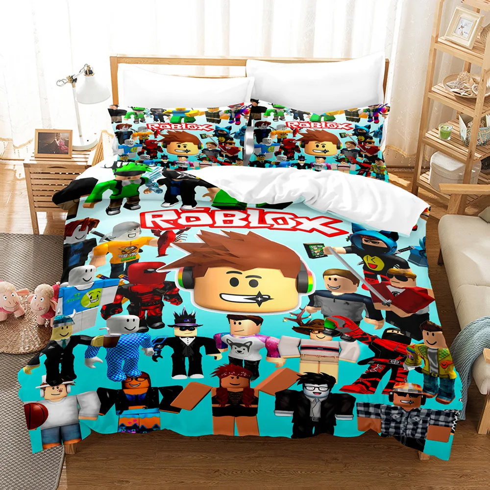 ROBLOX-Game-Surrounding-Children-s-Anime-Student-Dormitory-Bed-Sheet ...