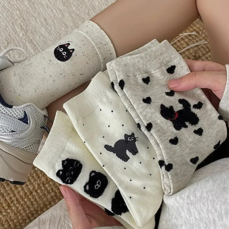 2024 New Autumn Cartoon Cat Socks for Women Cute Cat Socks Cute Cartoon ...