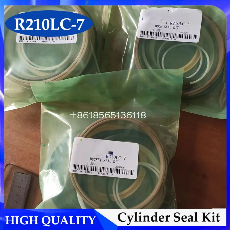 4-SETS-R210LC-7-R210-7-Boom-Arm-Bucket-Cylinder-Repair-Seal-Kit-31Y1 ...