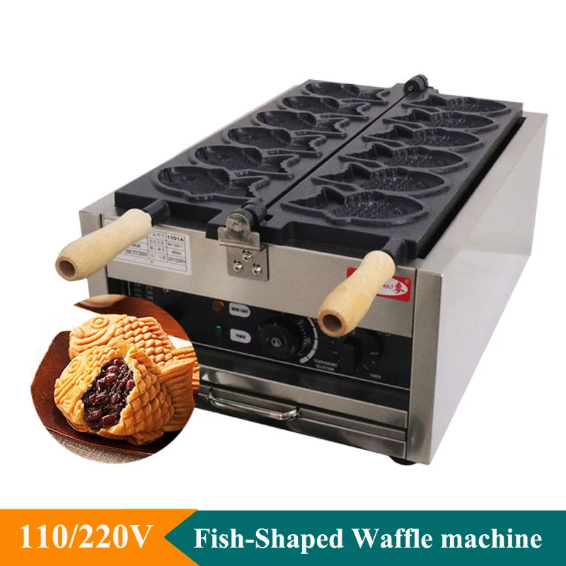 Fish-Shape-With-Close-Mouth-Taiyaki-Maker-Commercial-Fish-Shaped-Waffle ...