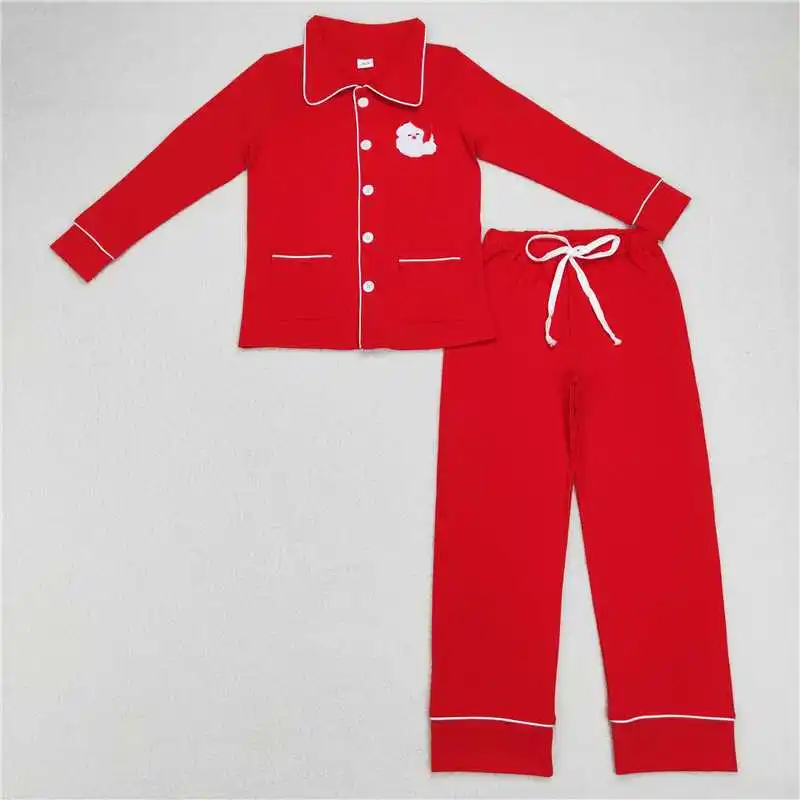 New-Western-Adult-Men-Embroidered-Santa-Pocket-Collar-Red-Long-Sleeve ...