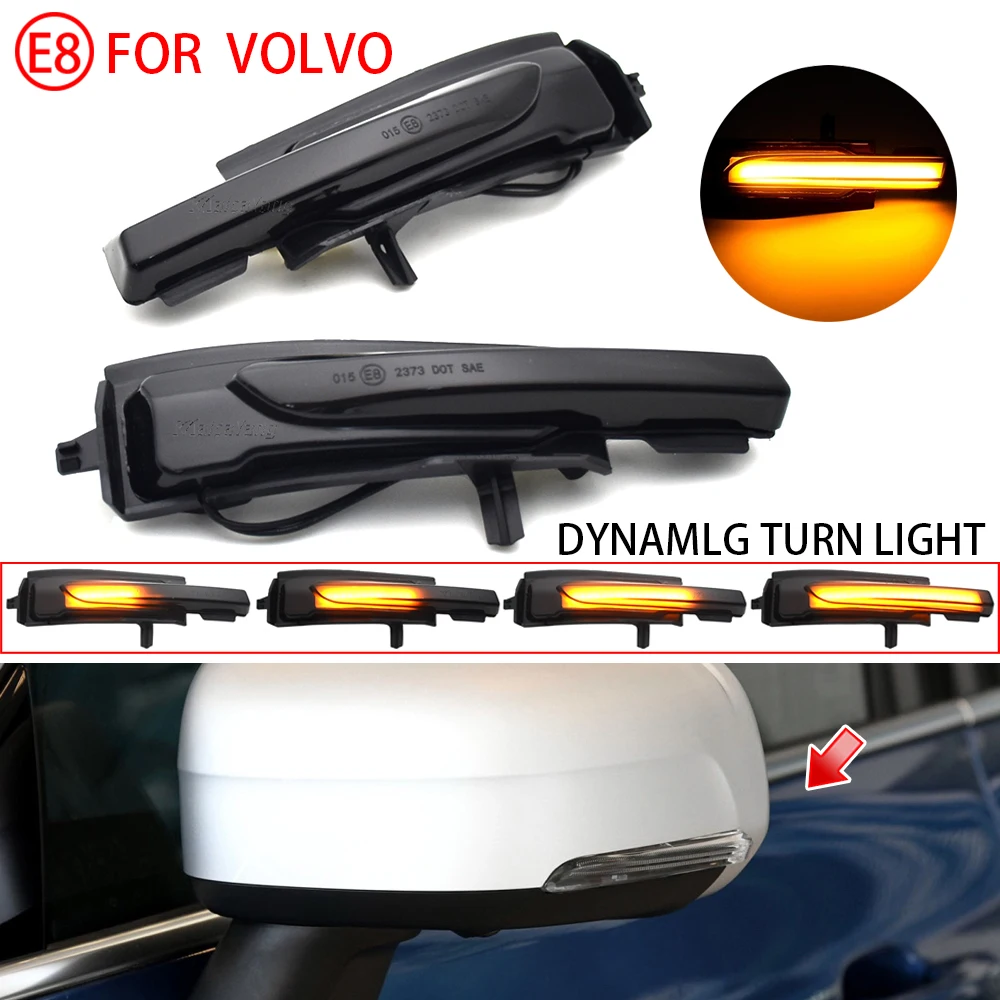 2pcs Dynamic Turn Signal Light LED Rearview Side Mirror Sequential ...