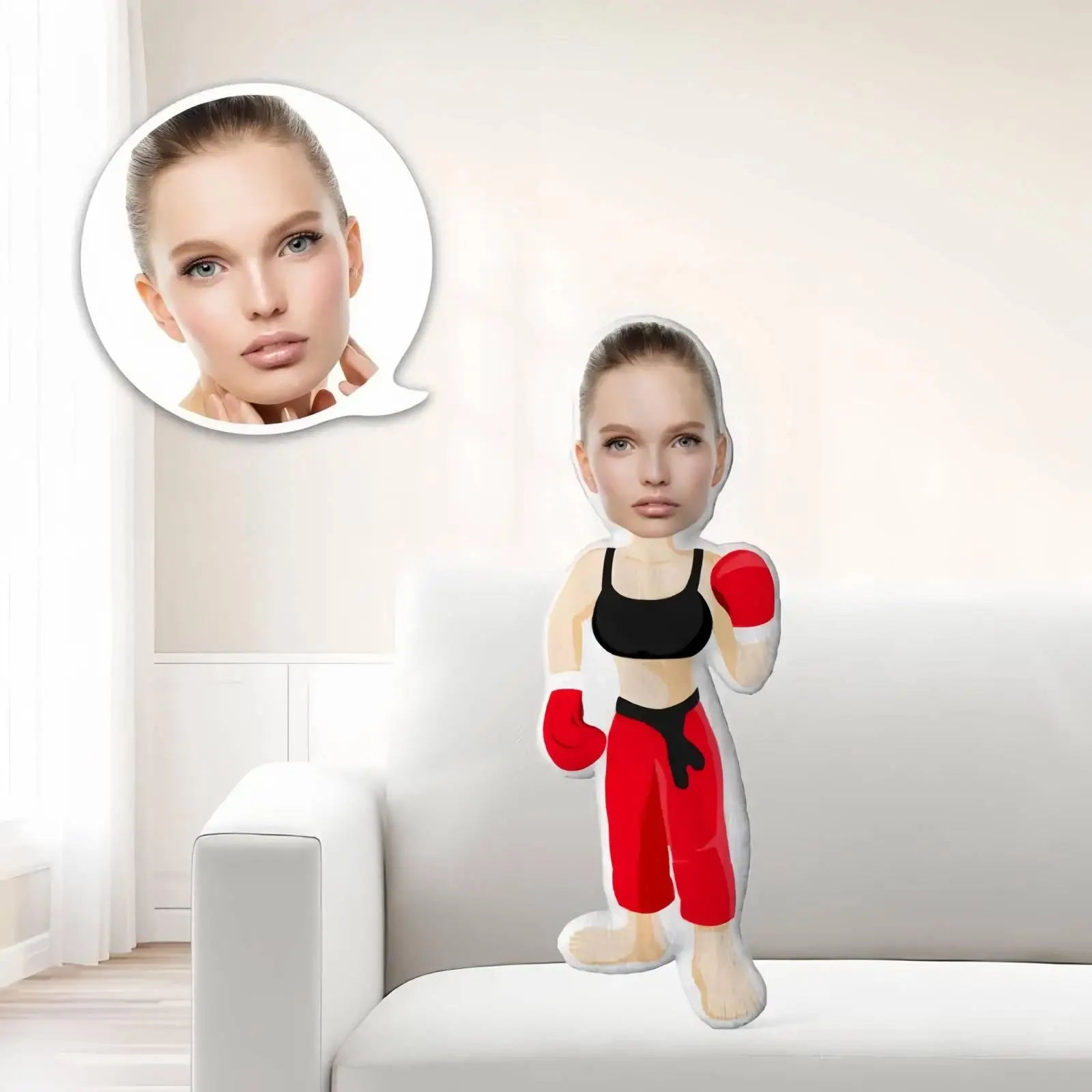Boxer shaped custom pillow, suitable for sports enthusiasts, couples ...
