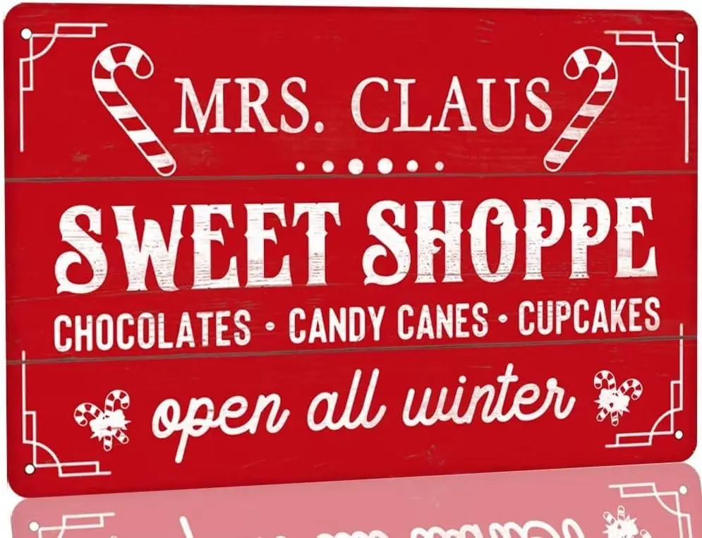 Mrs-Claus-Sweet-Shoppe-Open-All-Winter-Tin-Sign-Retro-Christmas-Wall ...