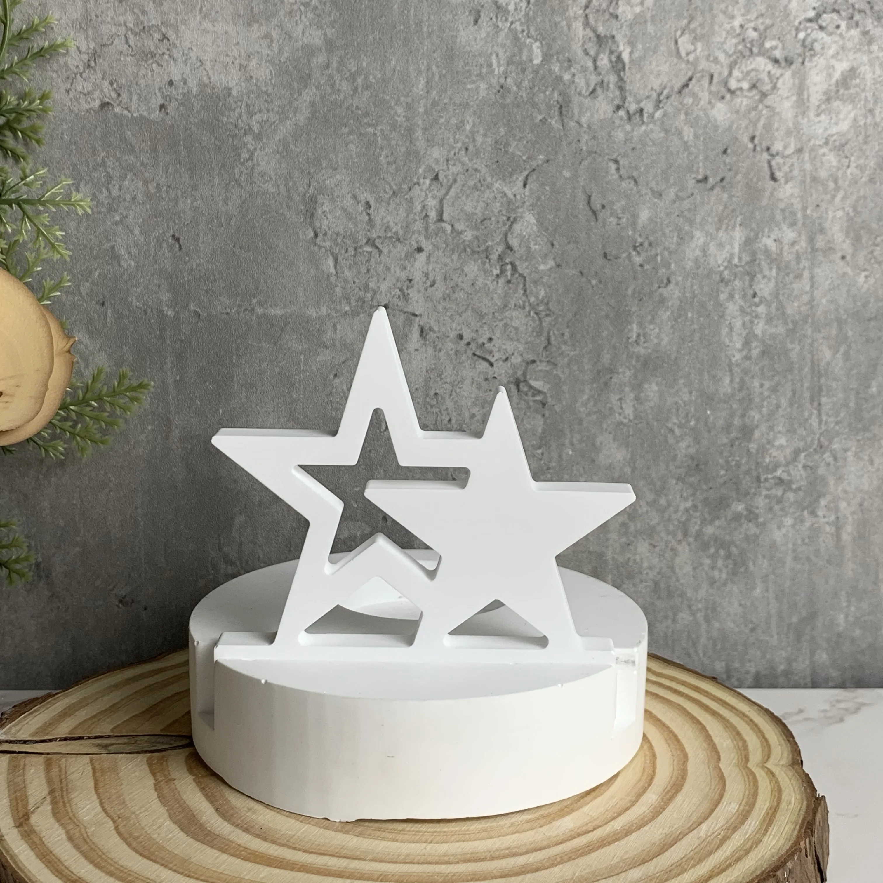 Cute-Star-Decorative-Ornament-Silicone-Mold-Five-pointed-Star-Candle ...