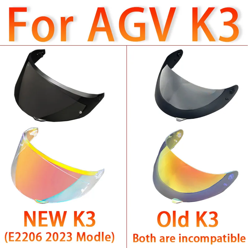 K3 Visor for AGV K3 shield 2023 New Mold E2206 Photochromic Old K3 High ...