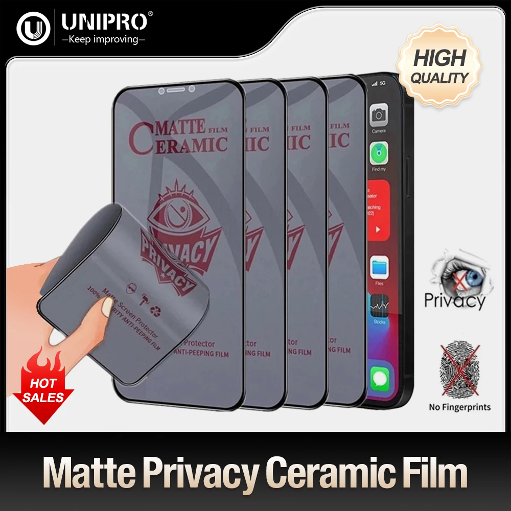 UNIPRO-3-4Pcs-HD-Matte-Ceramic-Privacy-Screen-Protector-For-iPhone-15 ...