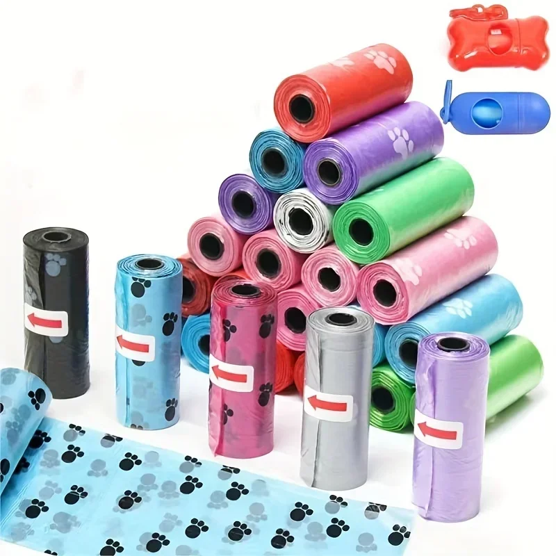 5-10-Rolls-Pet-Poop-Bags-Disposable-Dog-Cat-Waste-Bag-Litter-Pick-Up ...