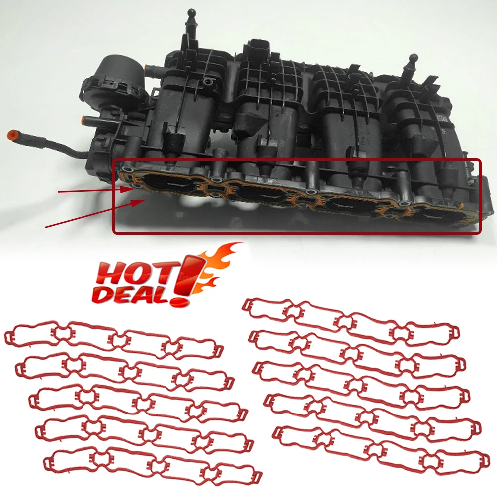 10 PCS Intake Manifold Seal Gaskets For Porsche Macan 95B Cayenne 9YA ...