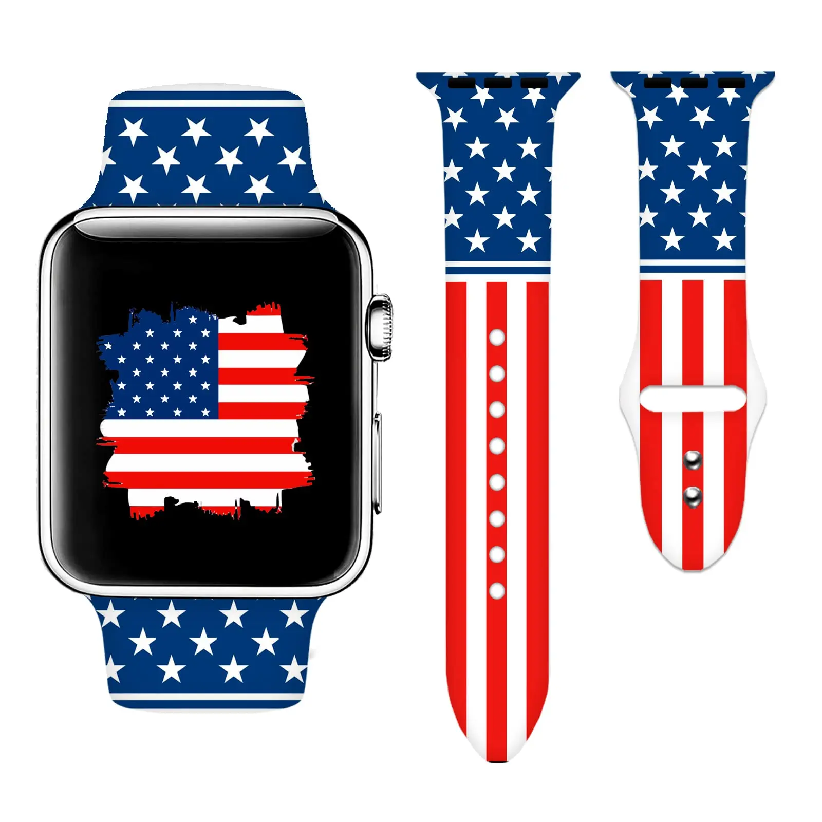 American-Flag-Watch-Band-Patriotism-Independence-Day-Sport-Bands ...