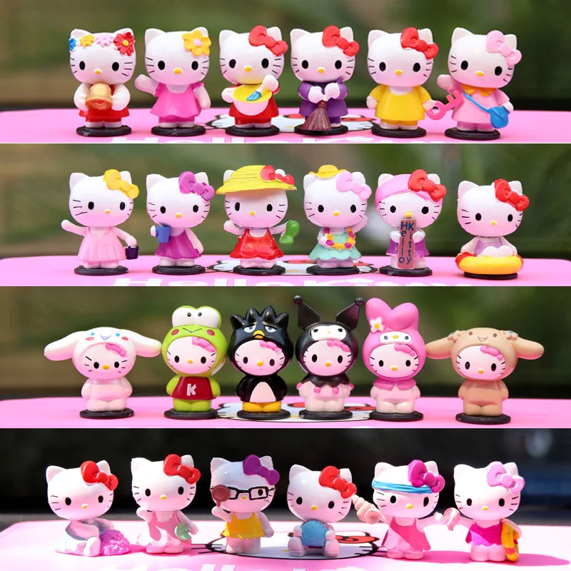 Juego-de-figuras-de-Hello-Kitty-My-Melody-Mini-figuritas-de-4-5-cm ...