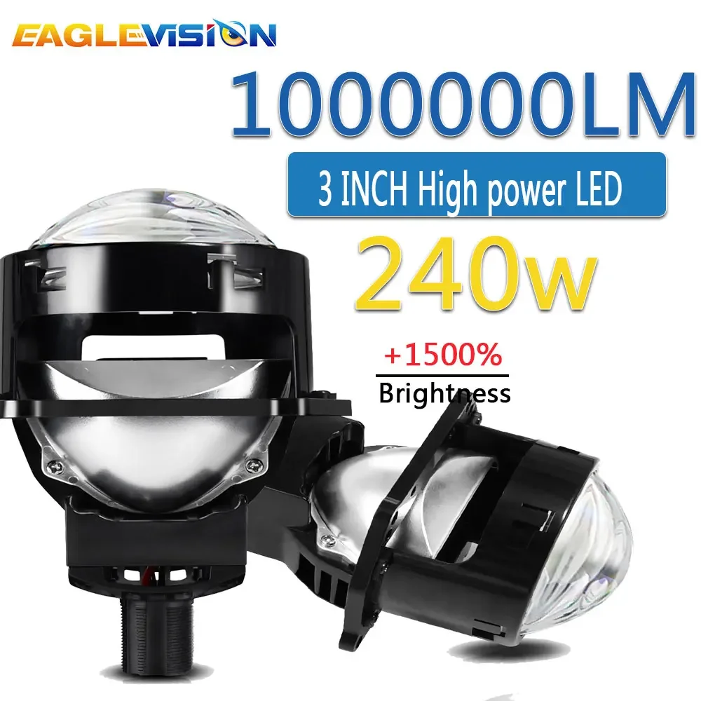 EAGLEVISION-3-Inch-Bi-Projector-Headlight-Automotive-240W-LED-Mile ...