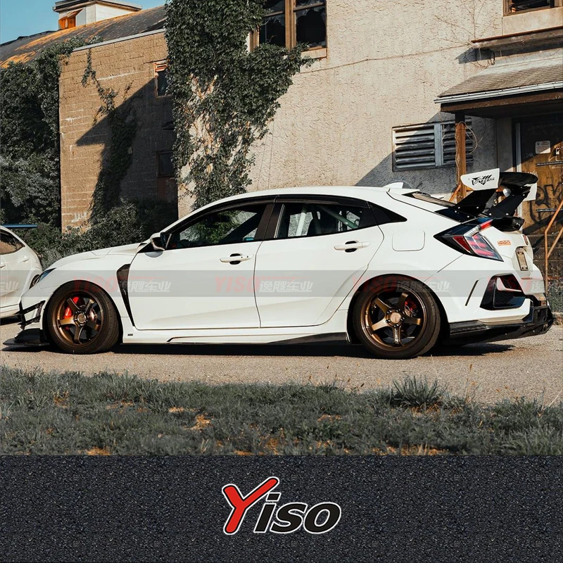 For-Civic-Type-R-FK8-Varis-style-Carbon-Fiber-Glass-Side-Skirt-Set-Trim ...