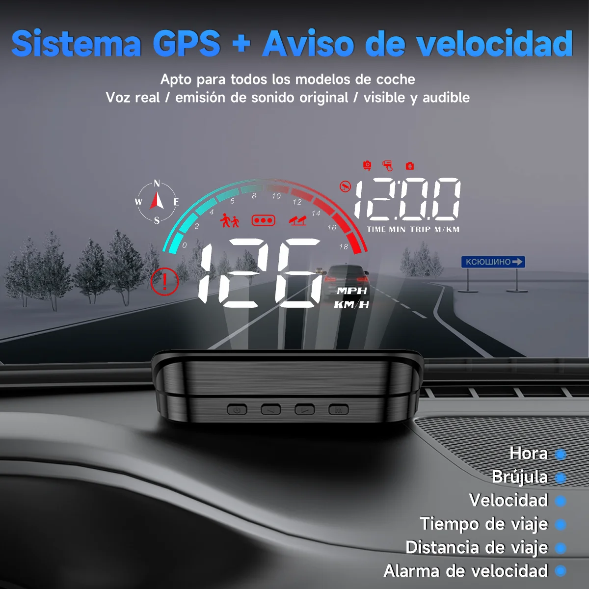 Ancel M22 Head Up Display Gps Speed Warning System For All Vehicle ...