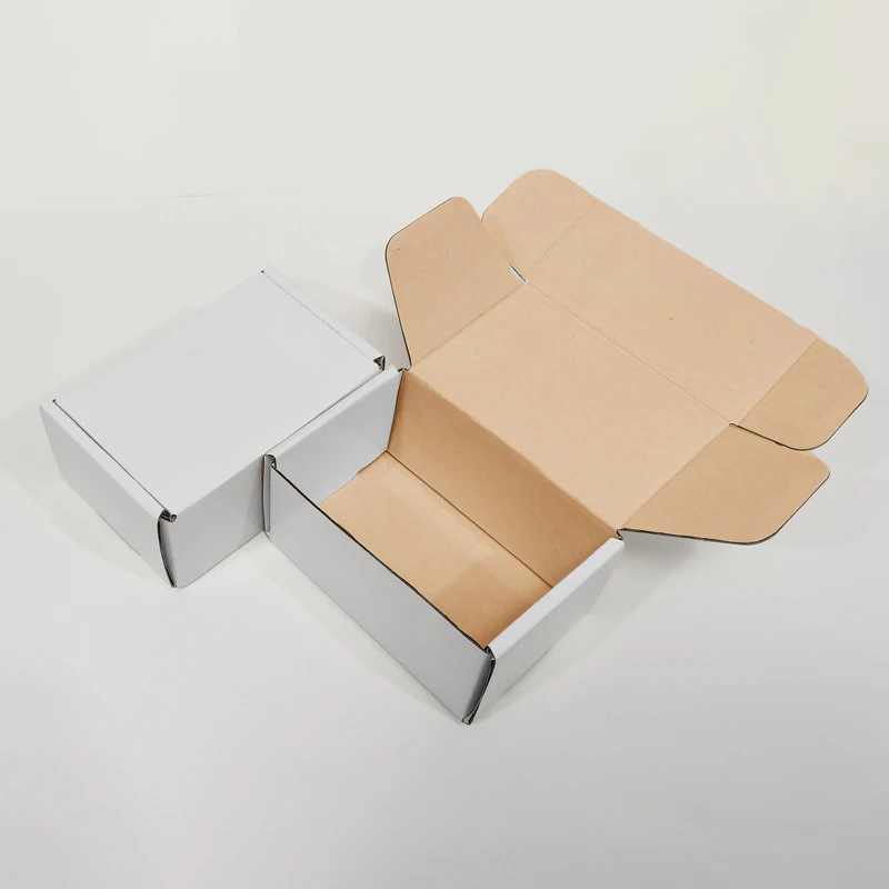 10Pcs Kraft Gift Boxes 3 Layers Corrugated Paper Box Thicken Cardboard ...