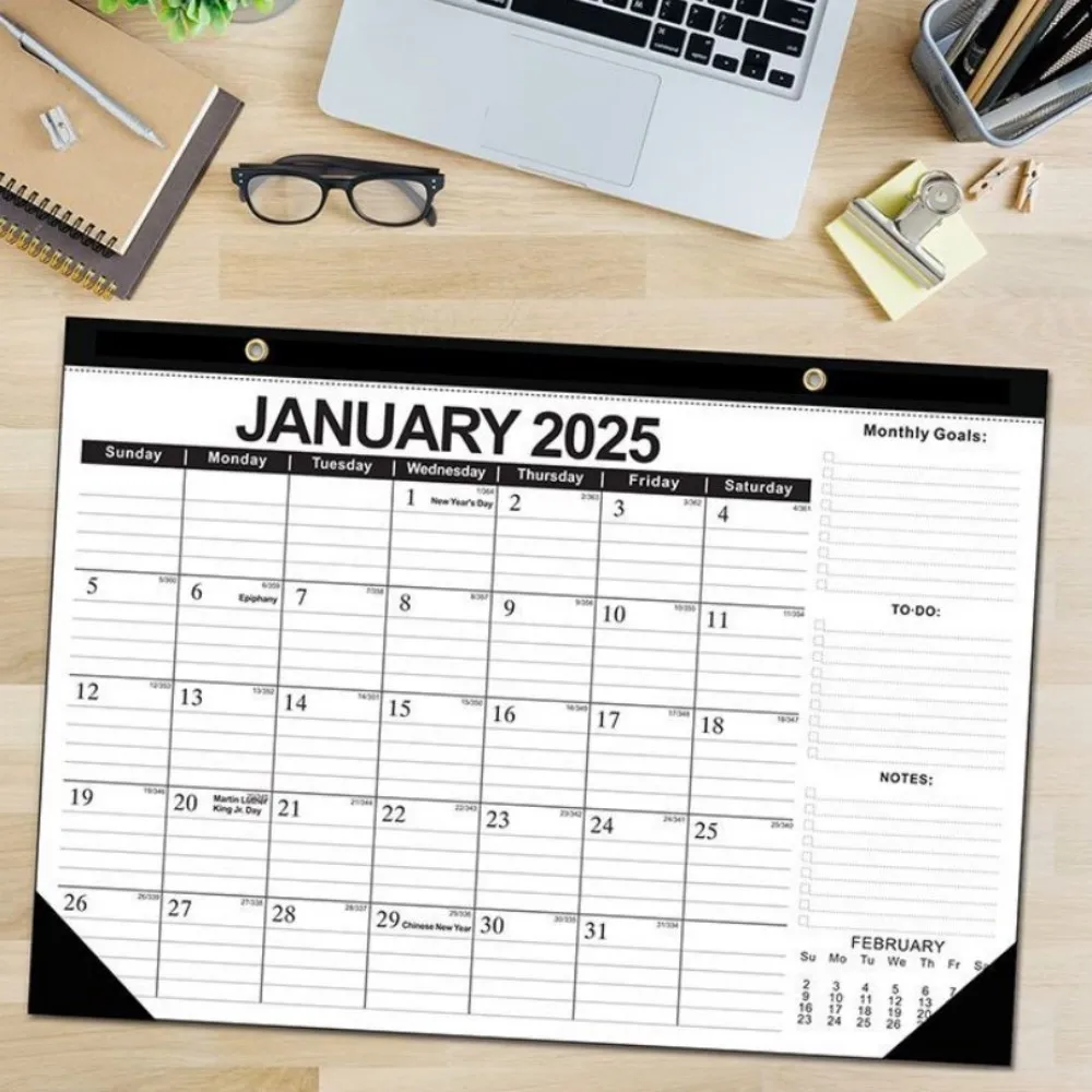 Desk Calender Desk Calendar 2025-18 Months Runs January 2025 To June ...
