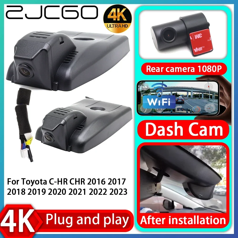 ZJCGO UHD 4K 2160P Plug and Play DVR Dash Cam Video for Toyota C-HR CHR ...