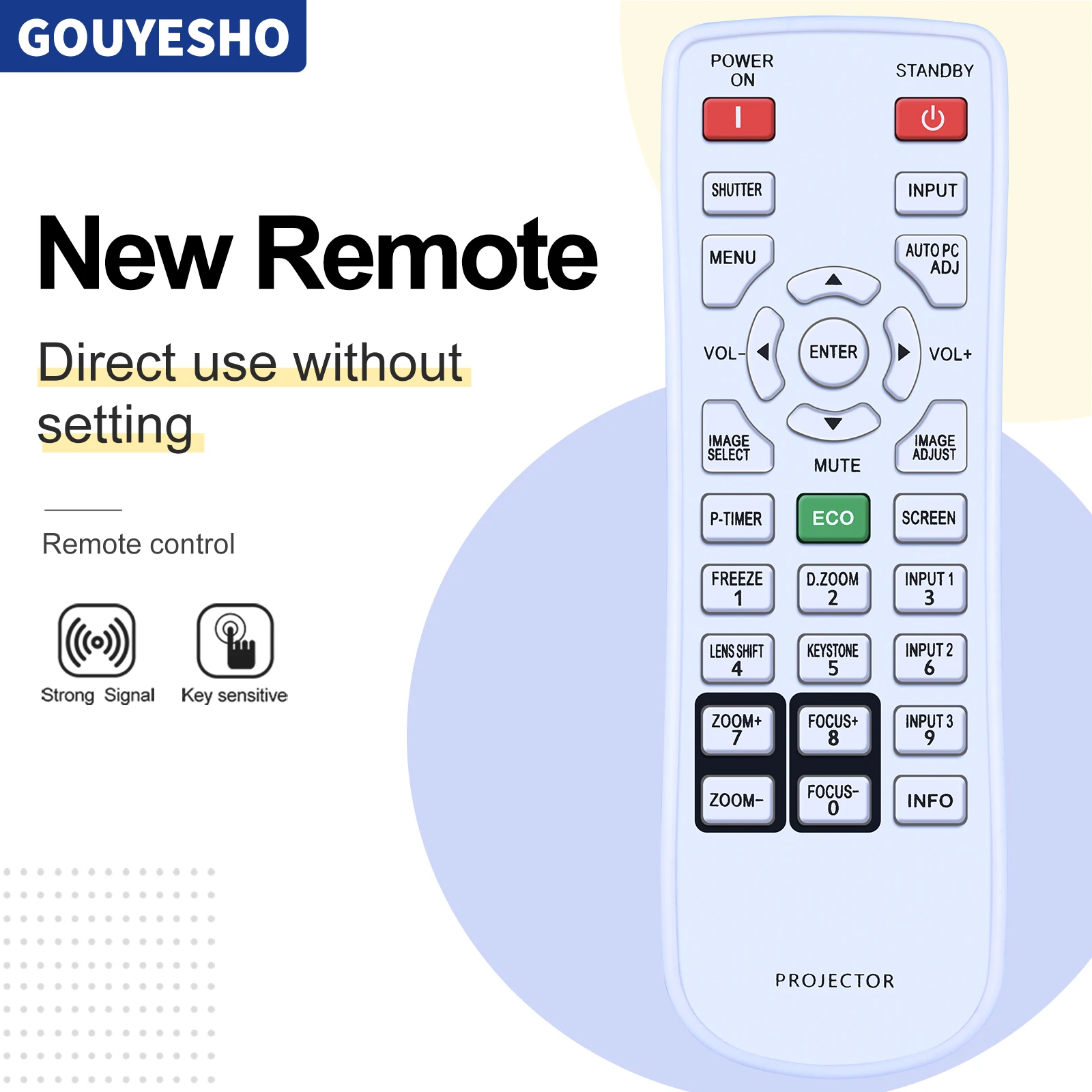 New Remote Control N2QAYA000039 for Panasonic Projector PT-EX12K EX16K ...