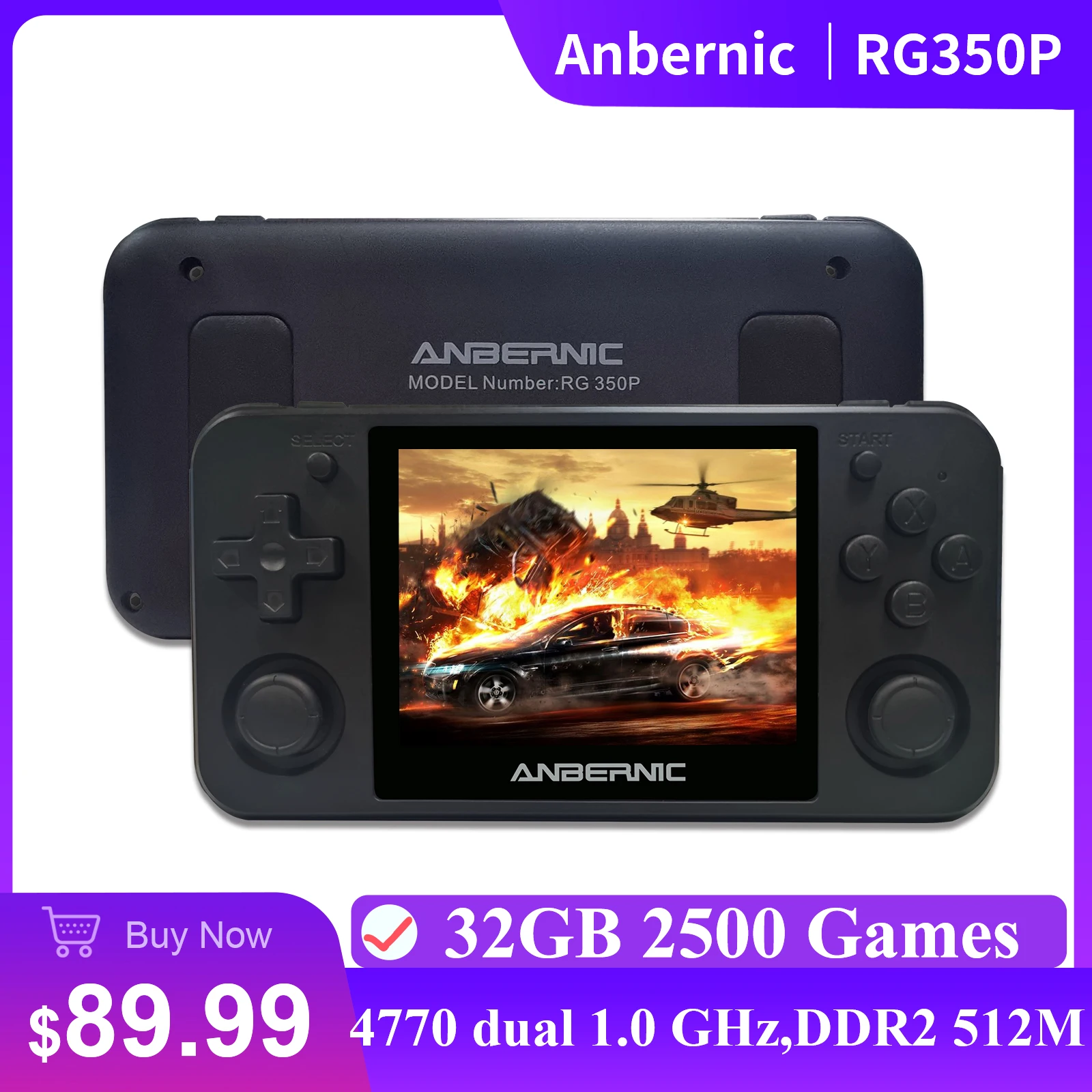 Anbernic RG350P Handheld Game Console 3.5 IPS Screen 2500 Retro Games ...