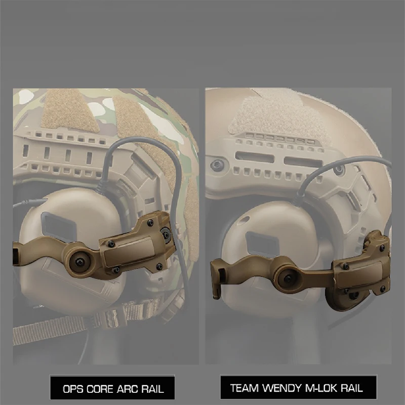 Tactical-Headset-Rail-Mount-Military-Shooting-Helmet-Rails-Bracket-for ...