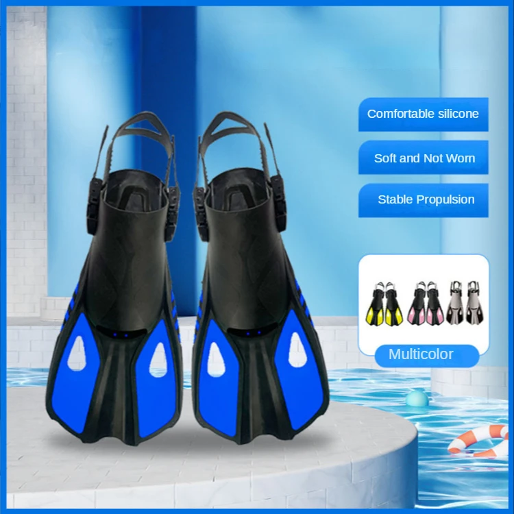 2022-Adult-Diving-Fins-Adjustable-Swimming-Training-Short-Fins-Mermaid ...