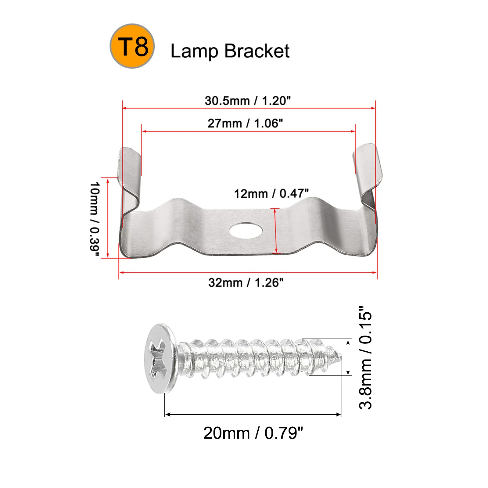 Fluorescent Light Fixture Hangers 20Set T4 T5 T8 Clips Bracket Hanger