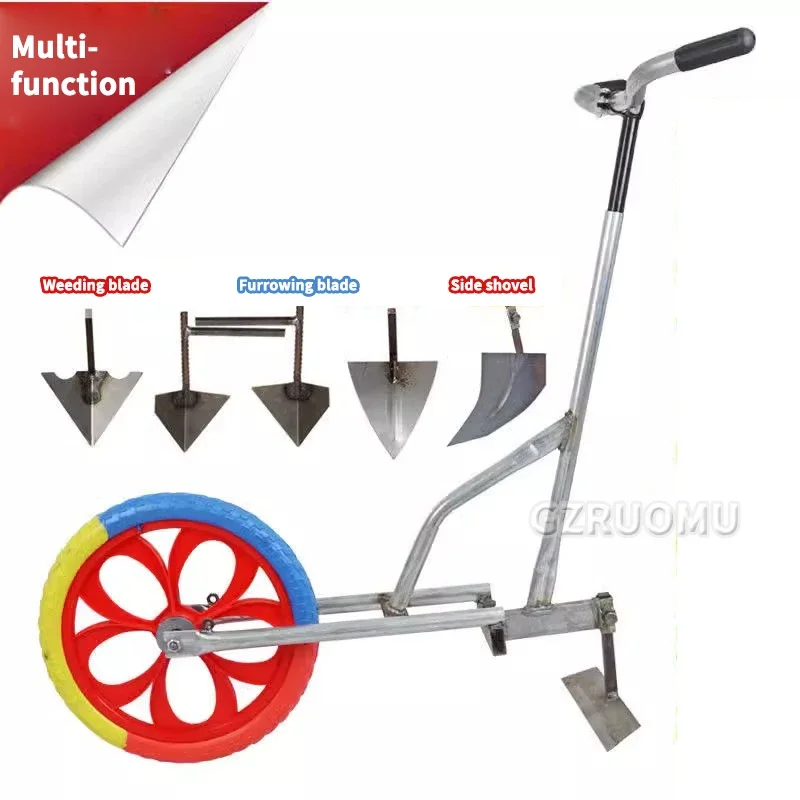 Manual-Pull-Plow-Micro-Tiller-Plow-Furrow-Opening-and-Ridging ...