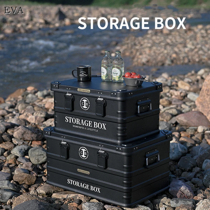 Folding Box Outdoor Camping Storage Box Aluminum Alloy High capacity ...