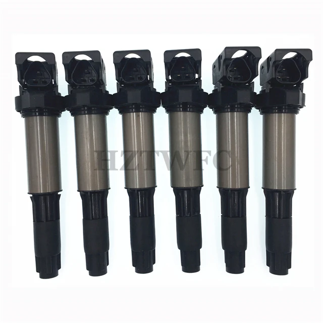 BMW 용 점화 코일 6 개, E39 E46 E53 E83 E85 E87 E90 E60 E70 320i 325i 330i ...