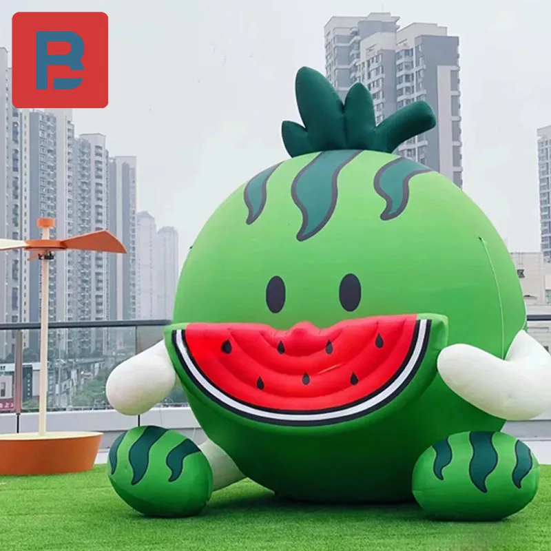 Inflatable-cartoon-watermelon-lovely-sit-on-the-ground-air-model-eating ...