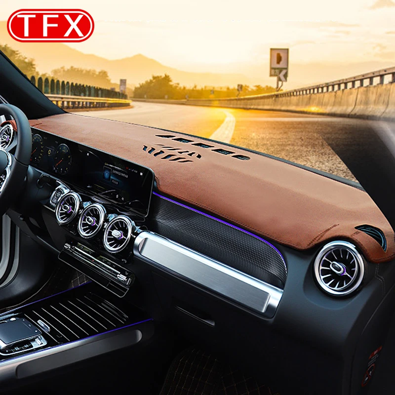 Flannel-Car-Dashboard-Cover-Mat-Carpet-Dashmat-For-Mercedes-Benz-Glb ...