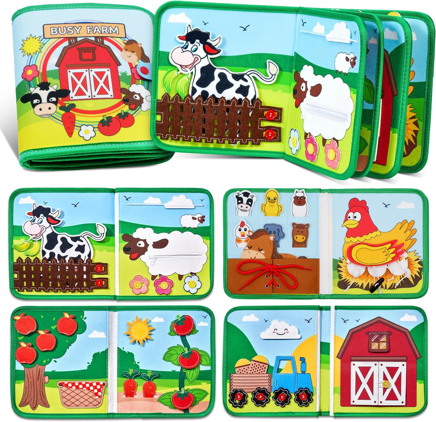Montessori-Farm-Animal-Busy-Book-for-Toddlers-Preschool-Learning ...